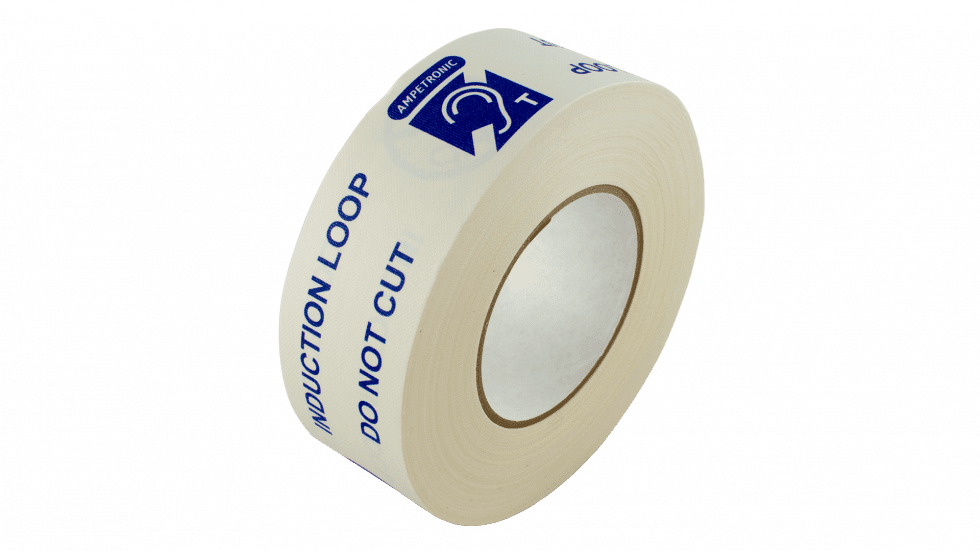 Printed warning tape for hearing / induction loops from Ampetronic